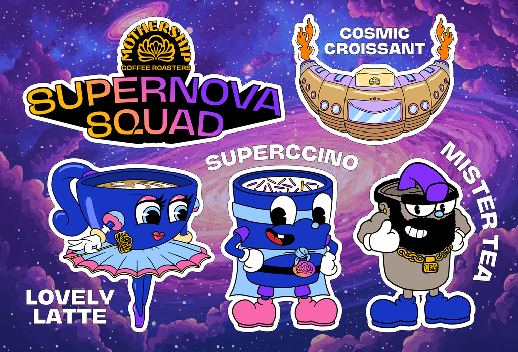 Mothership Characters Sticker Sheet – Mothership Coffee Roasters